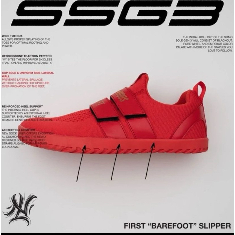 Jual Notorious Lift Sumo Sole Gen 3.0 Wide Toe Deadlift Slipper/shoes ...