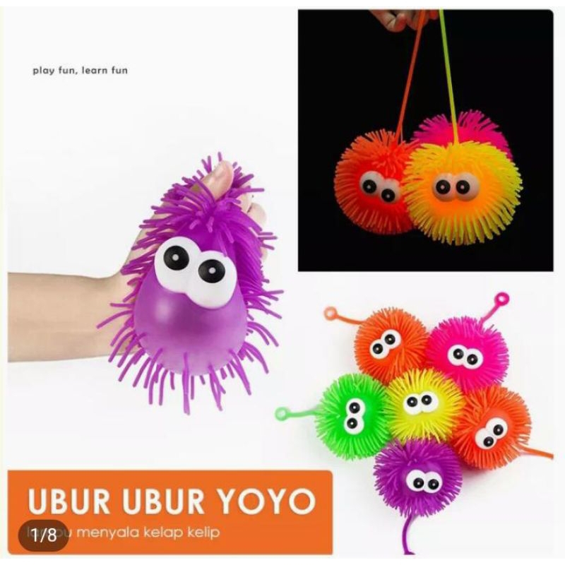 Jual Mainan Anak UBUR LAMPU KARET Mata Belo squishy lentur nyala ...