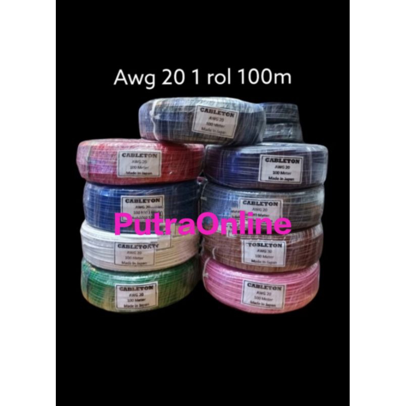 Jual Kabel Awg20 100meter Kabel Serabut Tembaga Kabel Awg 20 | Shopee ...