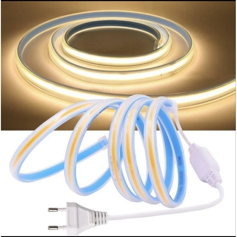 Jual Led Strip COB AC 220V 288D Outdoor Socket Jepit Meteran | Shopee ...