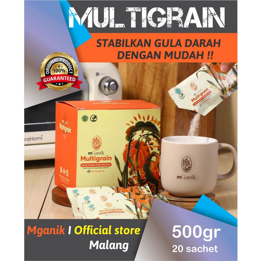 Jual Mganik Multigrain 500gram Minuman Sereal Multigrain Gula Darah ...