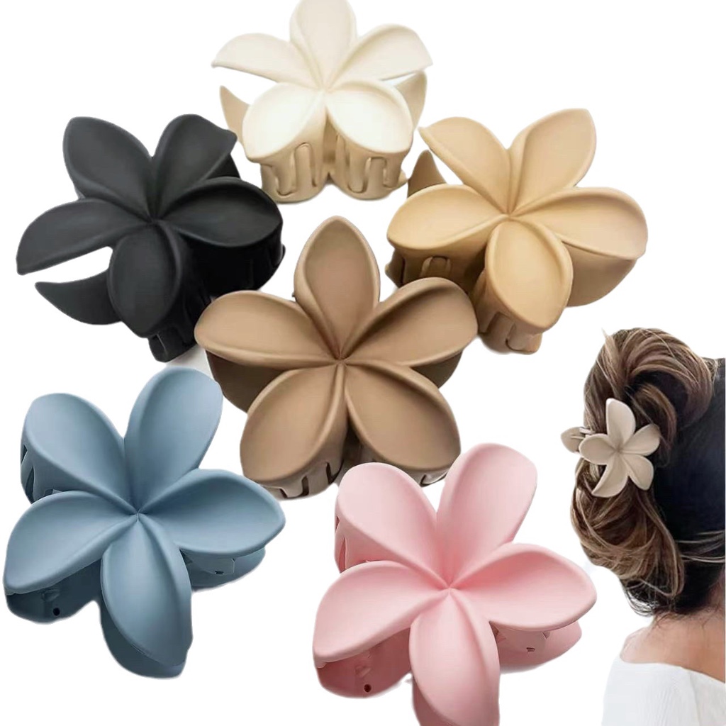 Jual Jepit Rambut Bunga Kamboja Doff Pastel warna warni Bali Summer ...