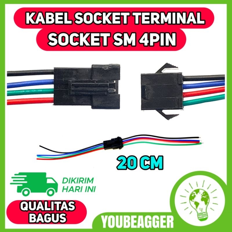 Jual Socket terminal kabel 4pin sepasang male female | Shopee Indonesia
