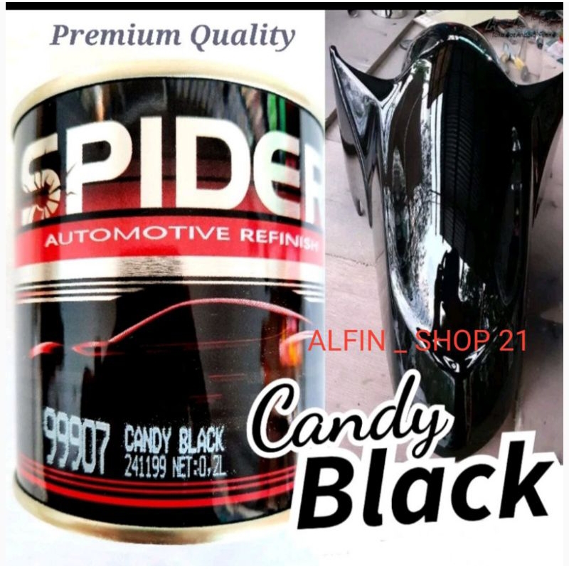 Jual Cat Spider Candy Tone Black 99907 Cat Hitam Transparans Laba Laba ...