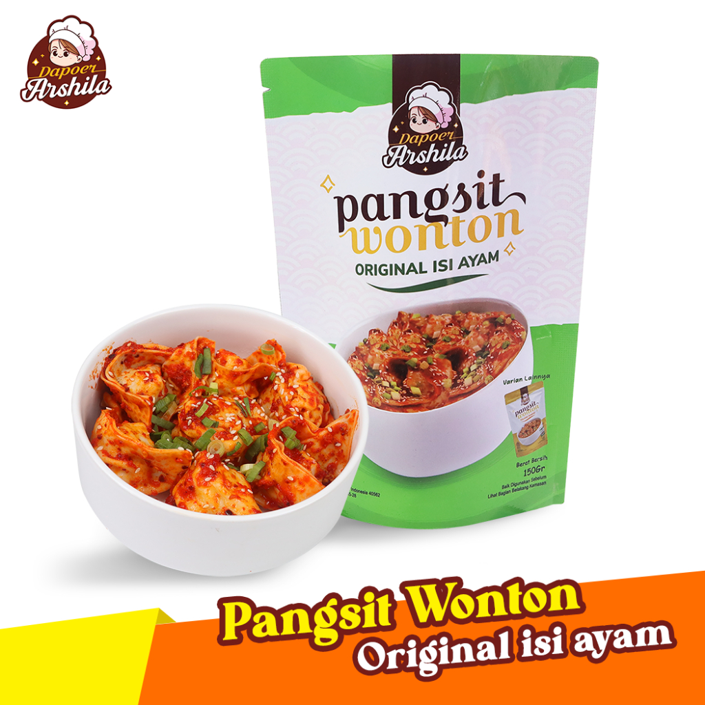 Jual Pangsit Ayam Kuah Goreng Kukus Dapoer Arshila | Shopee Indonesia