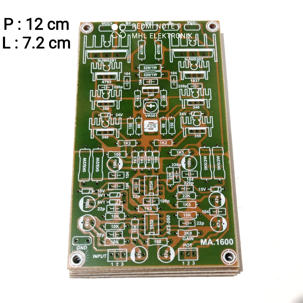 Jual PCB Power Clone Built Up Studio Due MA-1600 Clarity MA 1600 ...