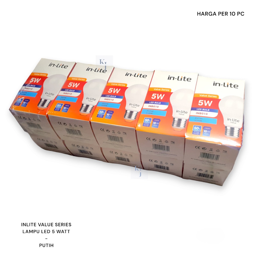 Jual Lampu Led IN LITE Led INLITE 5Watt 5 Watt Putih Value INB010 ...