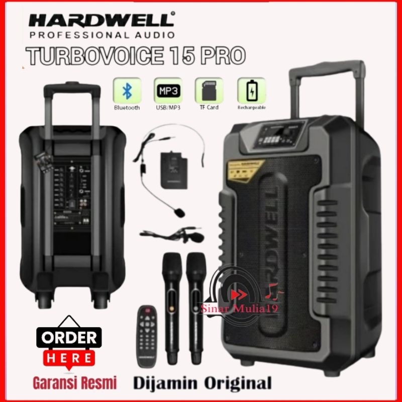 Jual Speaker Portable 15 Inch HARDWELL TURBOVOICE 15 PRO / 15PRO ...