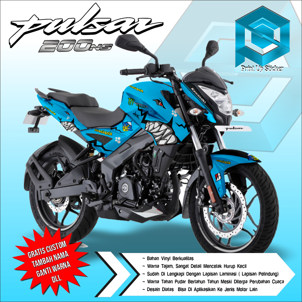 Jual BISA COD 1 HARI JADI DECAL PULSAR NS200 STIKER DECAL FULL BODY ...