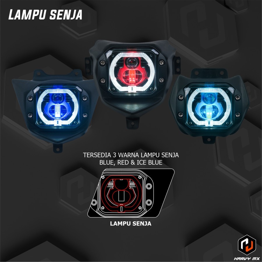 Jual Kedok Lampu Depan Reflektor Biled HRV CRF 150L, KLX BF/DT, WR155 ...