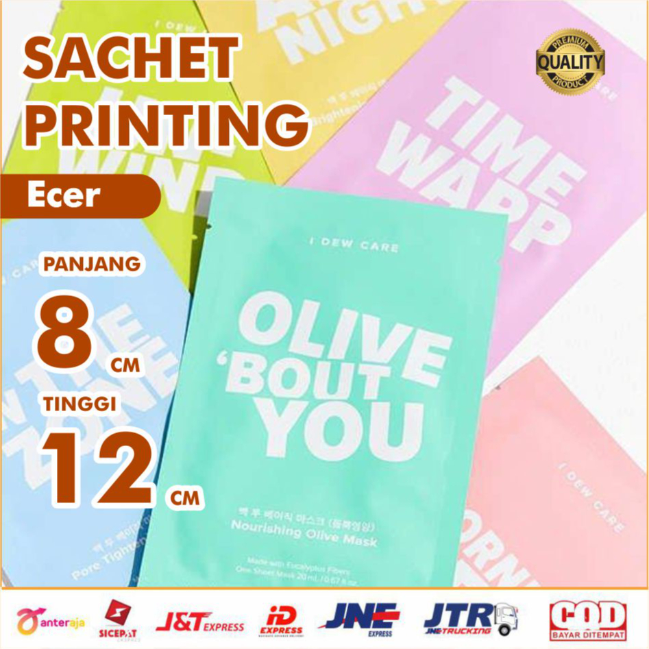 Jual KEMASAN SACHET PRINTING 8X12 ISI 100PCS | Shopee Indonesia