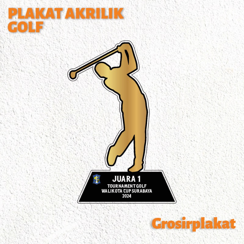 Jual Piala Golf Plakat Golf Akrilik Custom | Shopee Indonesia