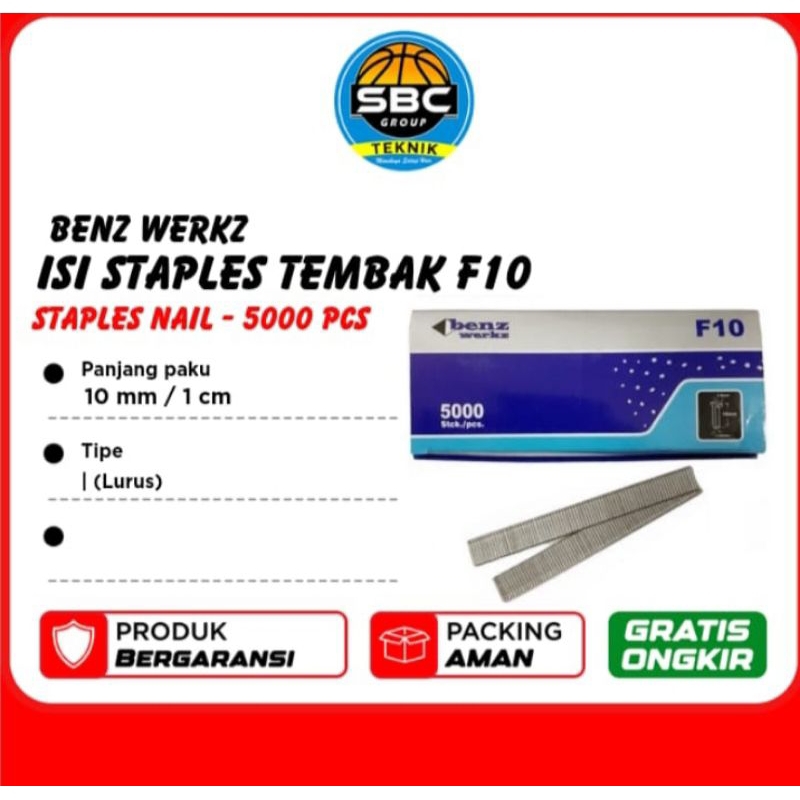 Jual JUAL BENZ ISI STAPLES MESIN PAKU TEMBAK LURUS F10 | Shopee Indonesia