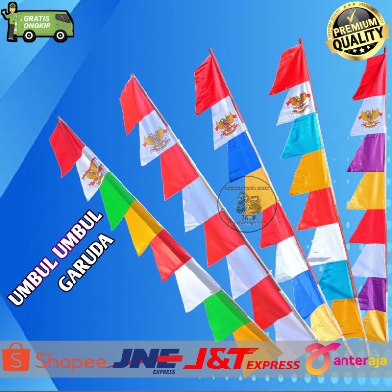 Jual UMBUL UMBUL MERAH PUTIH & WARNA WARNI 8MATA/GELOMBANG BENDERA UMBUL UMBUL GARUDA | Shopee ...