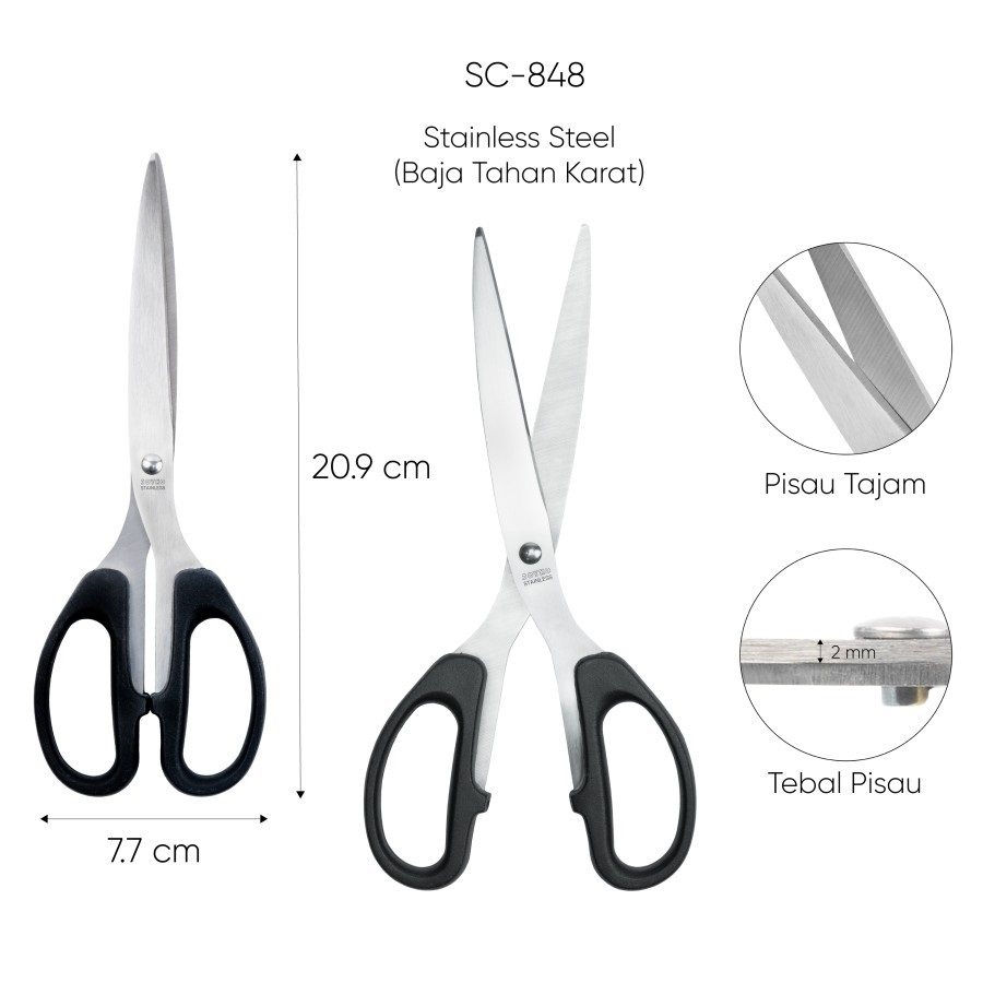 Jual Gunting Joyko Ukuran Kecil Sedang & Besar SC 828-838-848 | Shopee ...