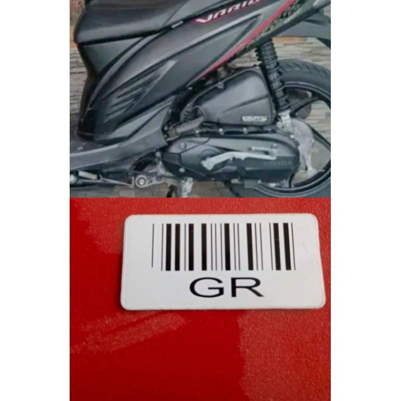 Jual Stiker barcode warna Grey (GR) all semua motor honda | Shopee ...
