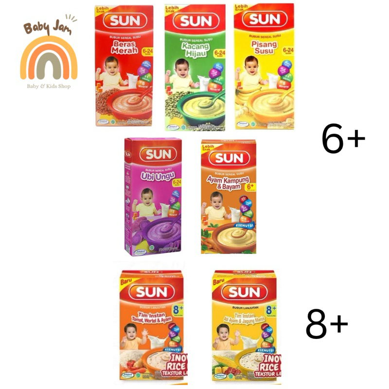 Jual SUN BUBUR 6+ dan 8+ / SUN MPASI BUBUR BAYI 6 BULAN / MPASI 6 BULAN ...