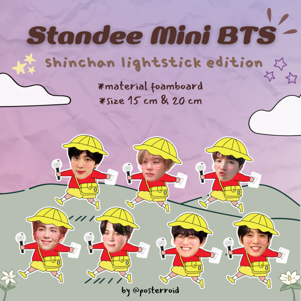 Jual Standee Mini BTS Shinchan Edition | Shopee Indonesia