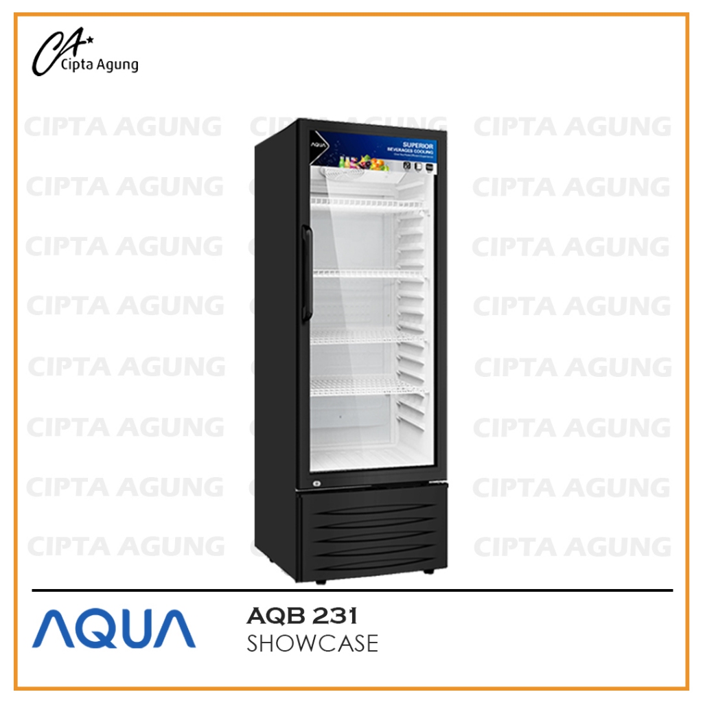 Jual AQUA SHOWCASE 220 LITER DISPLAY COOLER AQB-231 / AQB 231 | Shopee ...
