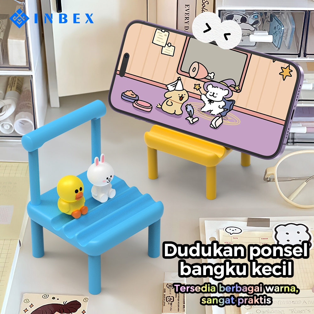 Jual INBEX Holder Phone Desktop Stand Kreatif Lucu Ornamen Bangku ...