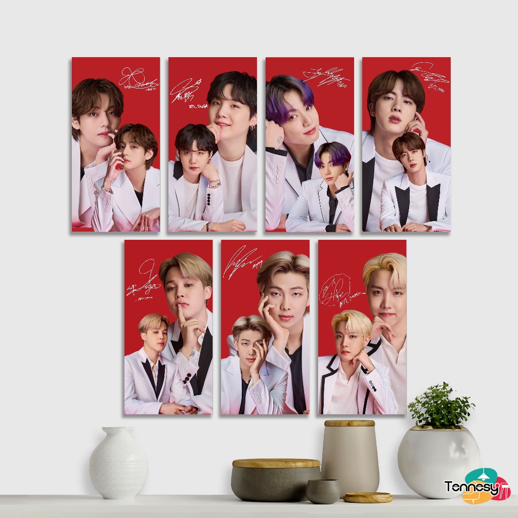 Jual TENNESY HIASAN DINDING BTS RED SIGN 10x20CM WALL DECOR PAJANGAN ...