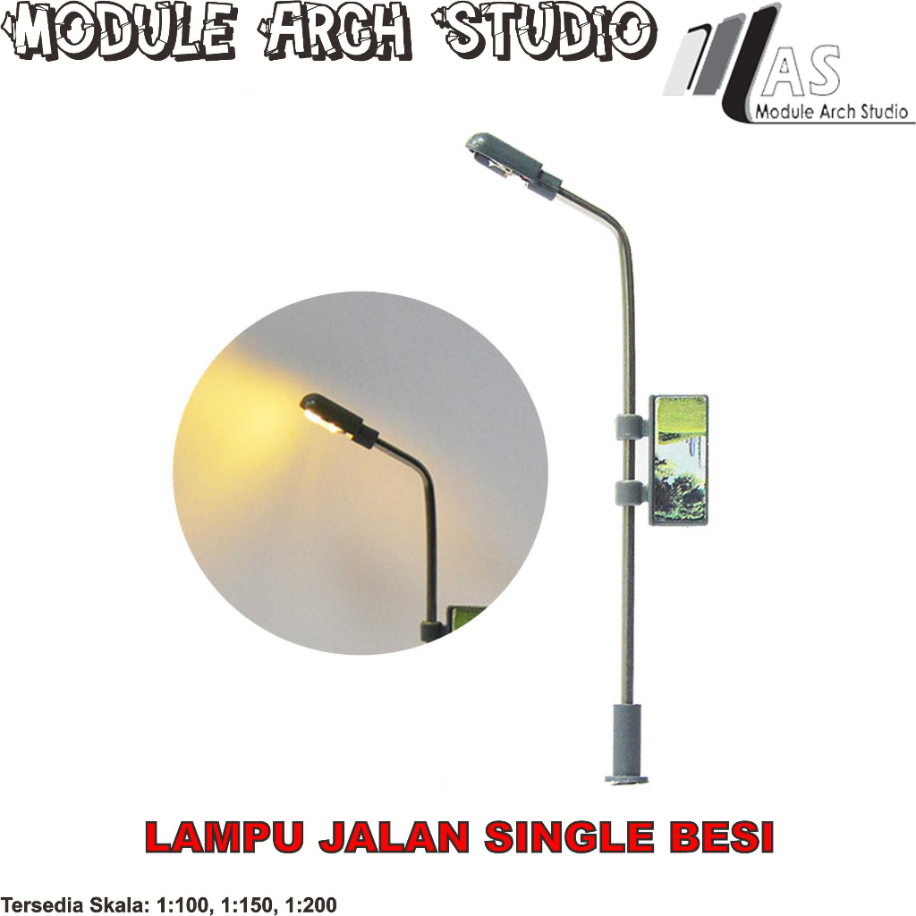 Jual Miniatur Lampu Jalan Nyala + Papan Iklan - Maket PJU | Shopee ...