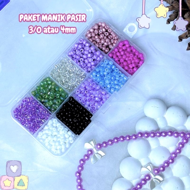 Jual Paket Manik Manik DIY Bahan Aneka Kerajinan / Set Manik Manik DIY ...
