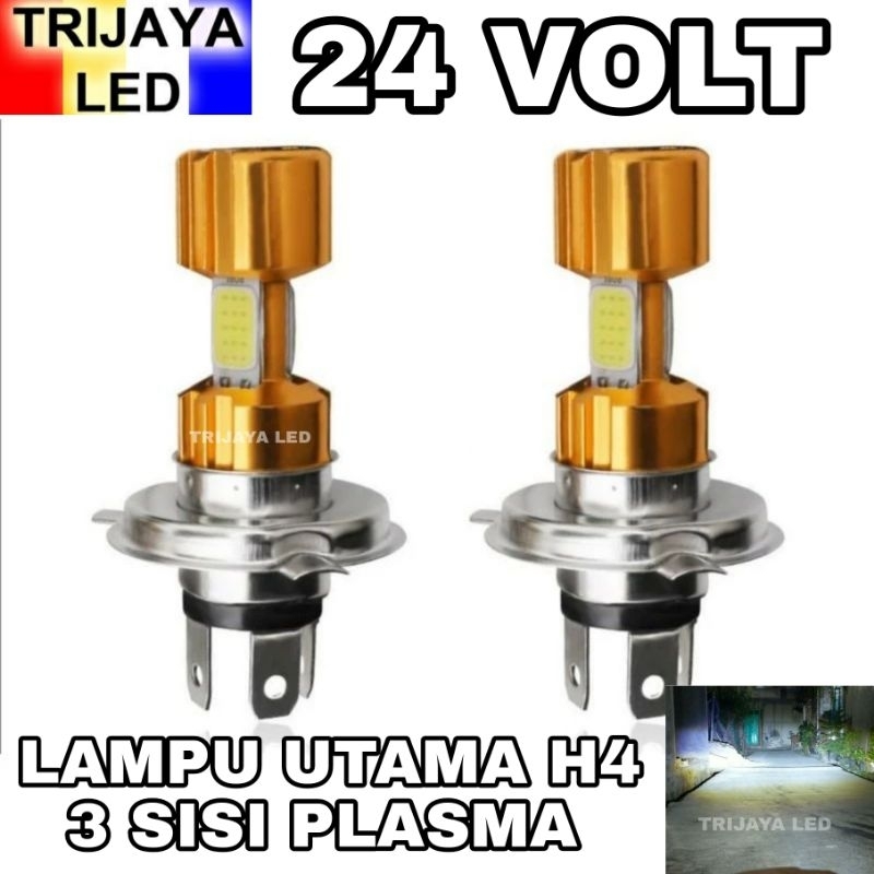Jual Lampu LED Utama Depan 24 Volt H4 Laser Gun 3 Sisi Cutoff D3 High ...