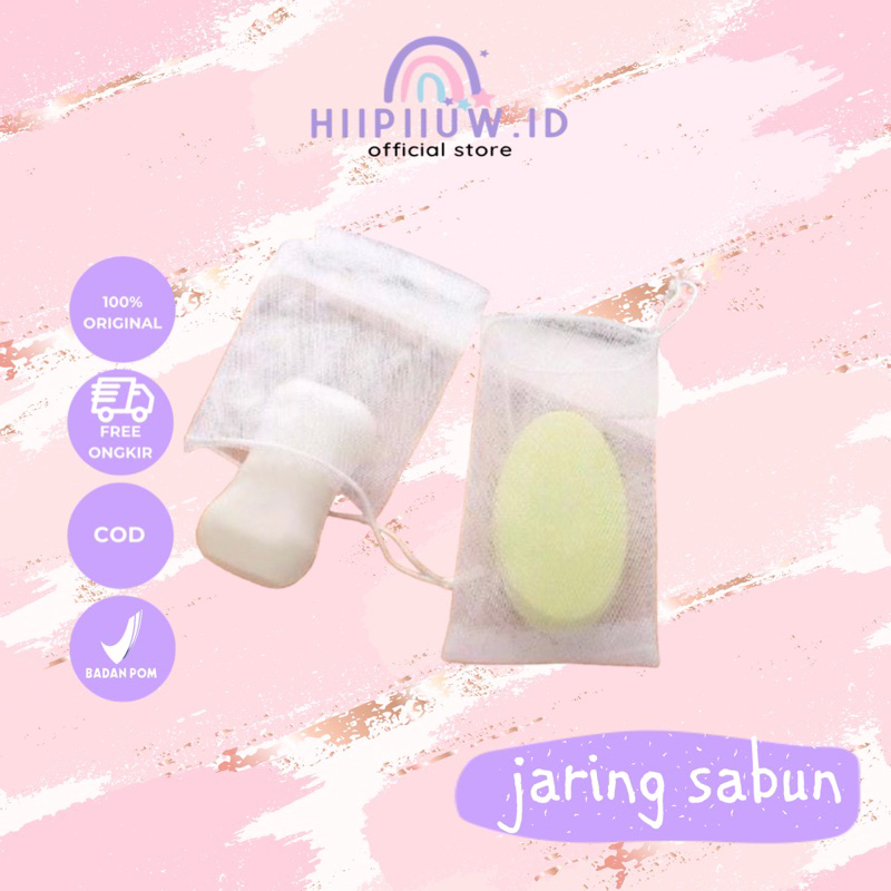 Jual Kantong Jaring Busa Sabun / Jaring Halus untuk Sabun Batang ...