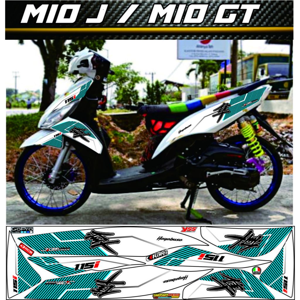 Jual STRIPING MOTOR DECAL CUSTOM YAMAHA MIO J GT VARIASI DENGAN MODEL ...