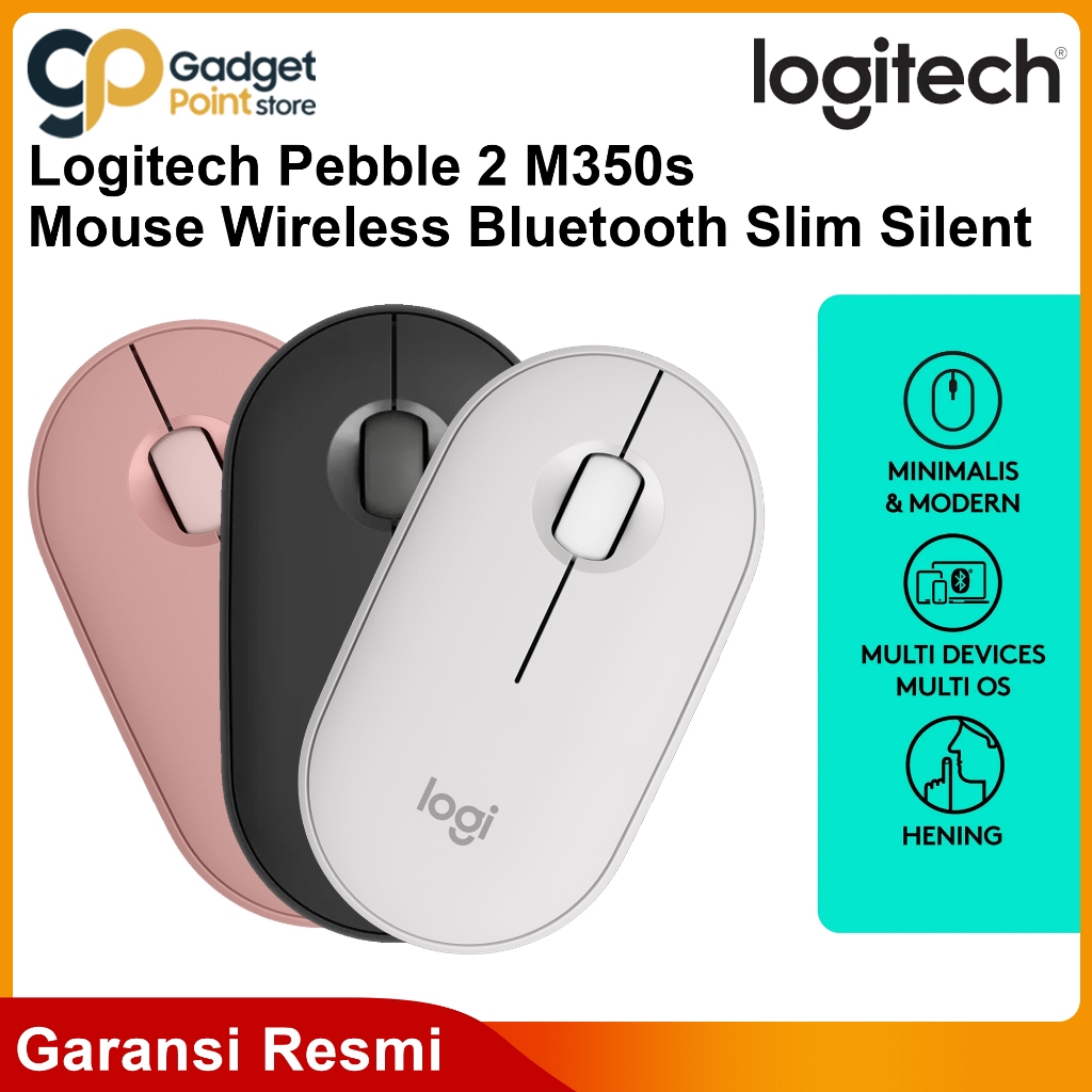 Jual Mouse Wireless Logitech Pebble 2 M350s / M350 Mouse Wireless Bluetooth Slim Silent M350s ...