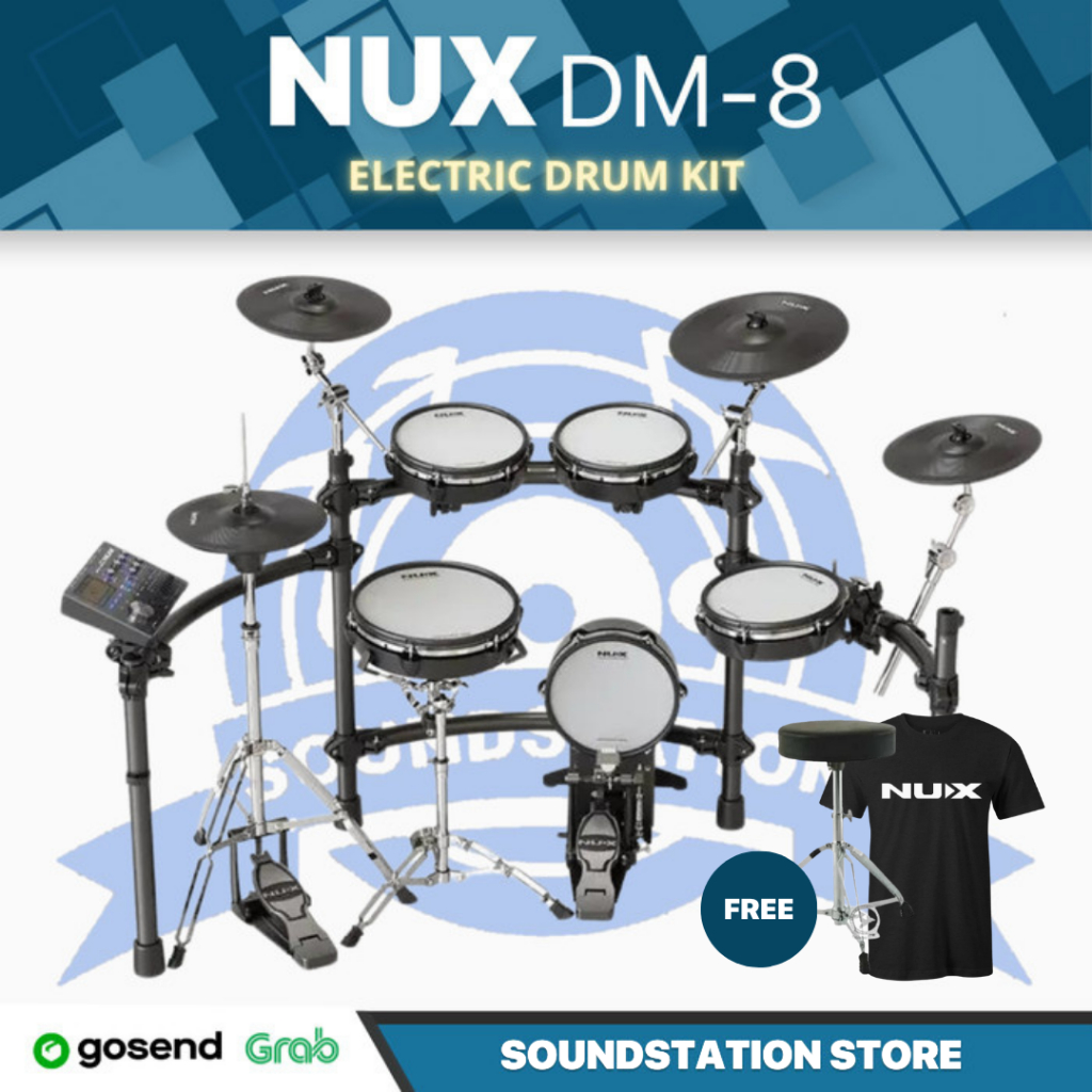 Jual NUX DM8 Electric Drum Kit Digital | Elektrik Set DM-8 | Shopee Indonesia