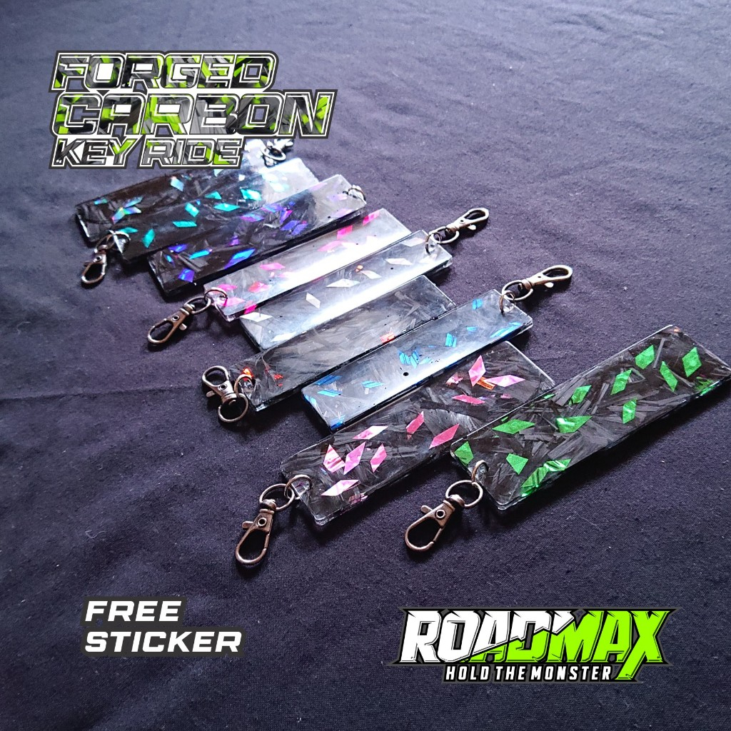 Jual ROADMAX - Carbon Forged Keychain Epoxy Resin | Shopee Indonesia