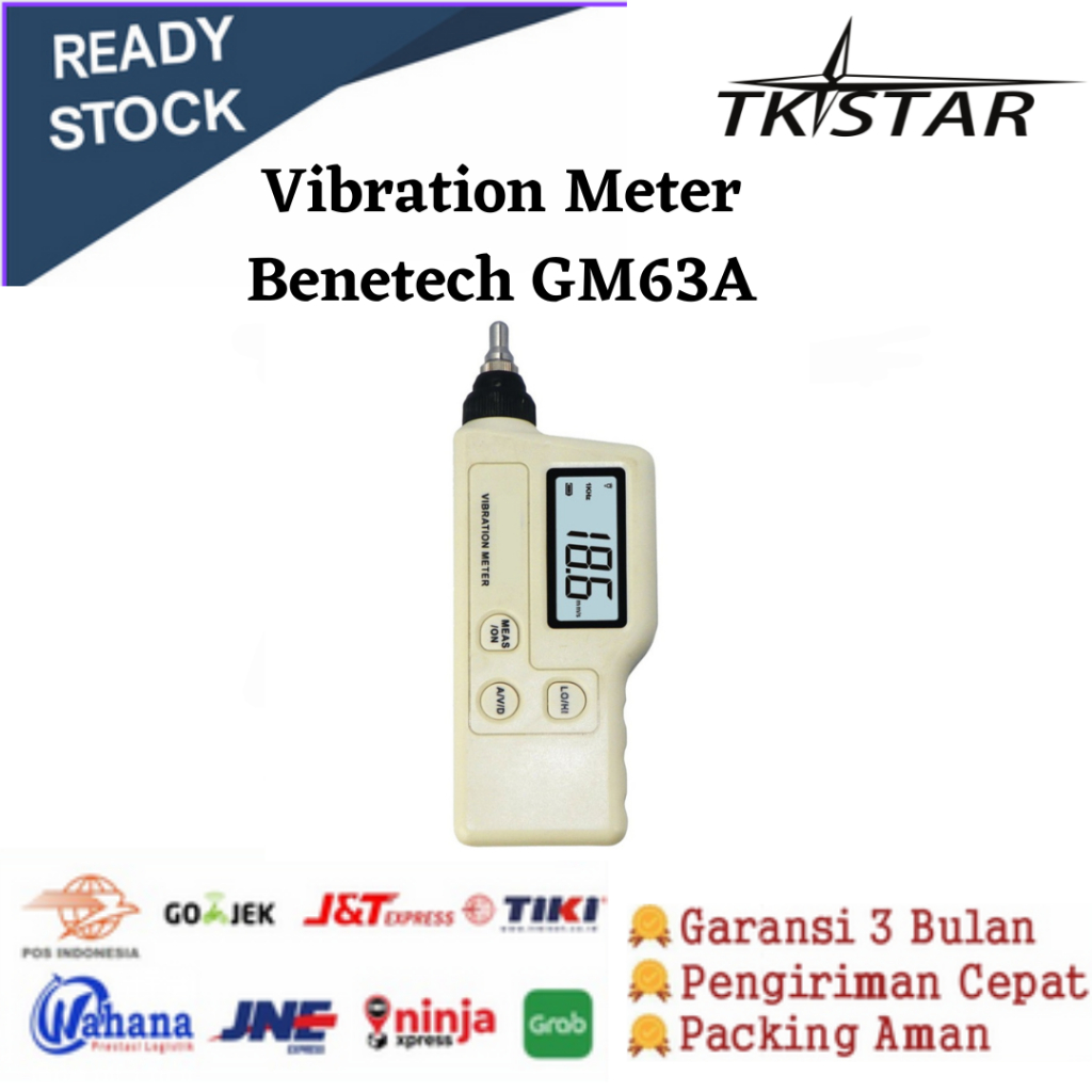 Jual Vibration Meter Benetech GM63A ORIGINAL Tester Vibrometer GM 63A ...