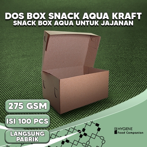 Jual Dos Box Snack Aqua Kraft 275gsm Box Roti | Shopee Indonesia