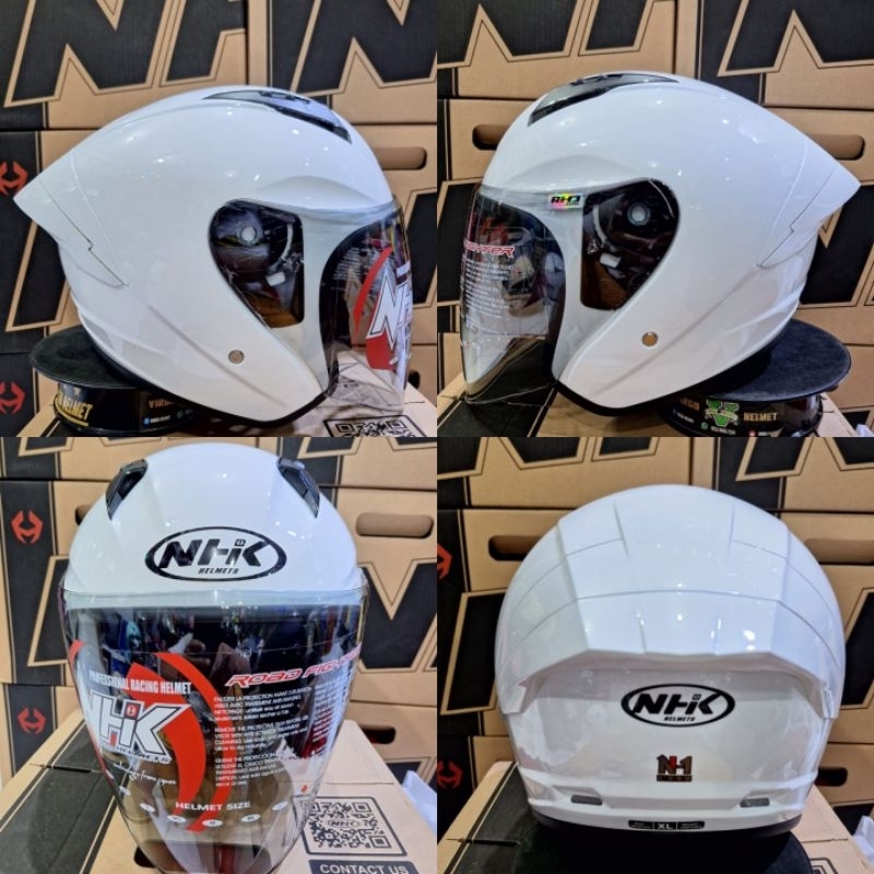 Jual HELM NHK N1 MAX SOLID STAR WHITE SNI DOT ORIGINAL SINGLE VISOR ...