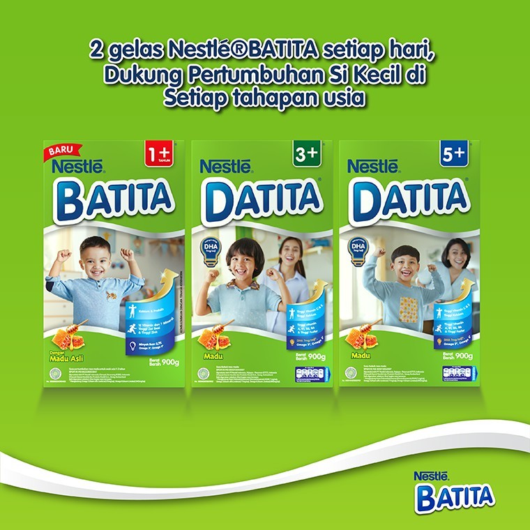 Jual Nestlé BATITA DATITA 1+ 3+ 5+Rasa Vanila Madu 850 gr | Shopee ...