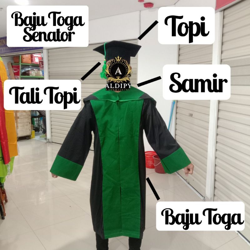Jual Baju Toga Senator Toga Guru Besar Toga Rektor Warna Hijau ...