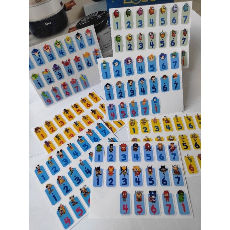Jual STIKER NOT PIANIKA TUTS ANGKA POKEMON ROBLOX SUPERHERO SPONGEBOB ...