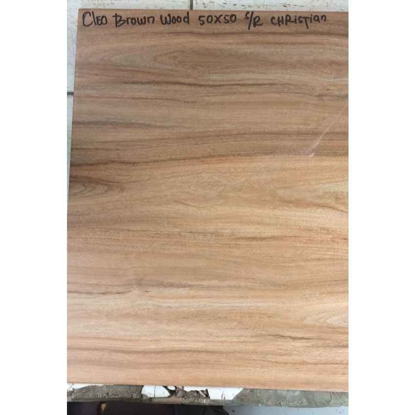Jual Keramik Tehel Cleo Brown Wood Ukuran 50x50 | Ready Manado | Shopee ...