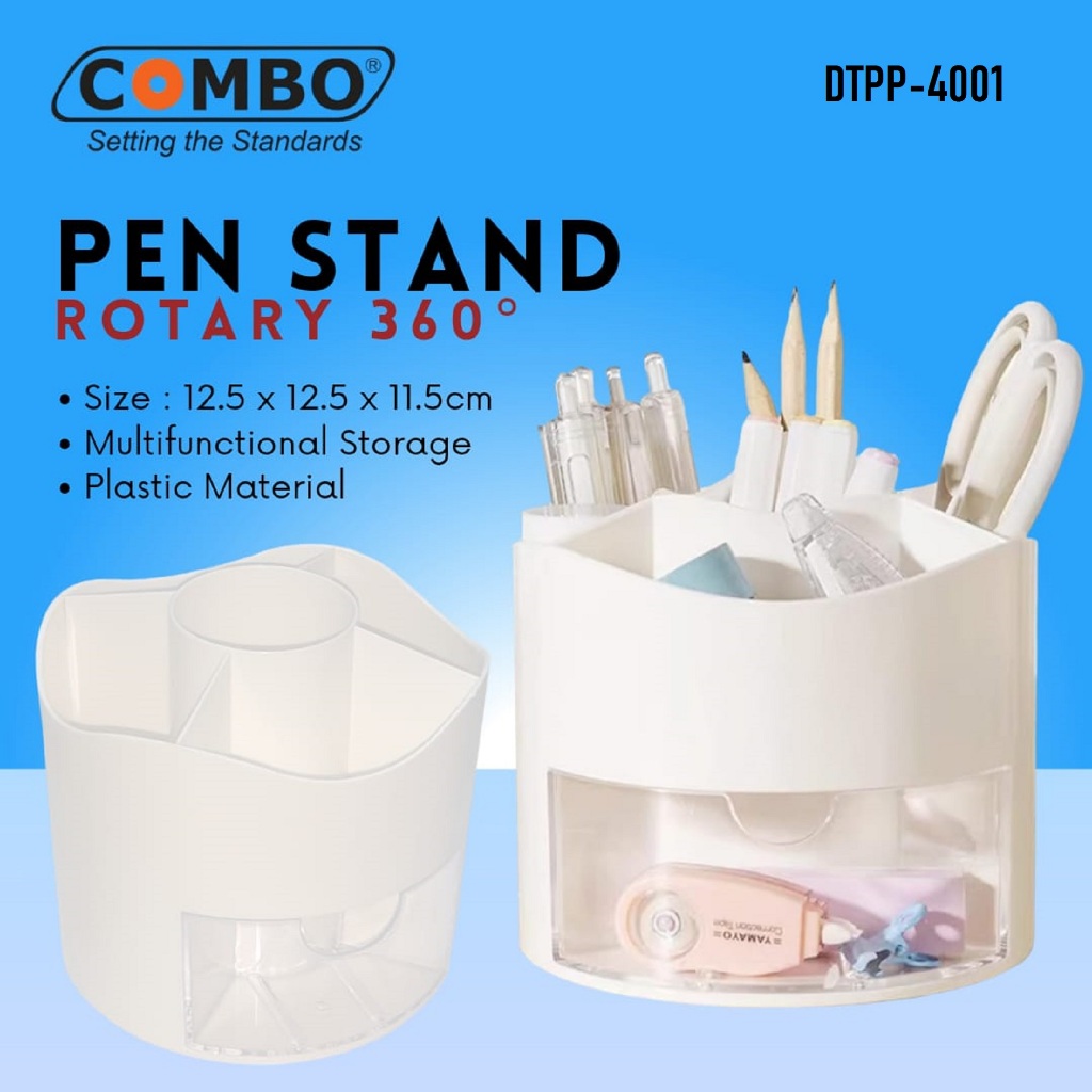 Jual Tempat Pulpen Meja / Pen Holder / Rak Serbaguna Putar / Tempat ...