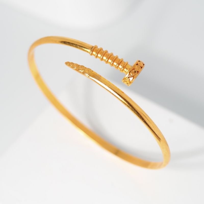 Jual Gelang Emas Paku Talipan Pipih Garet Ujung - Toko Emas Gadjah ...