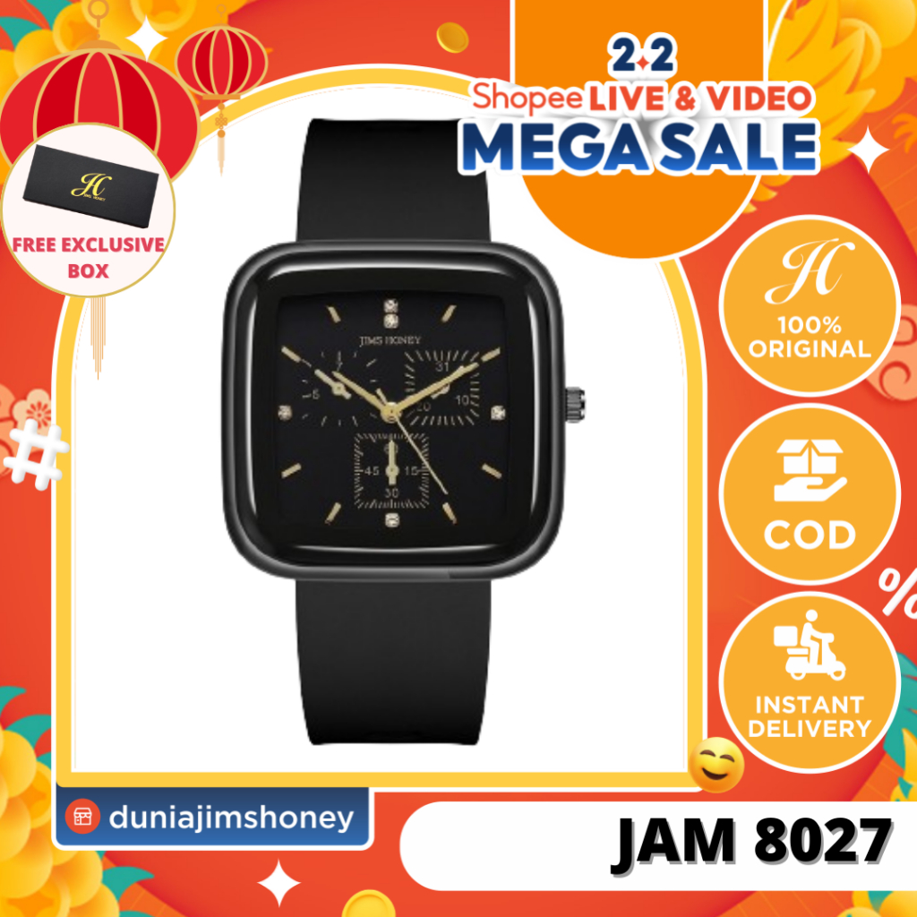 Jual Jims Honey Jam Tangan 8027 Unisex Watch (Free BOX & Baterai) | Shopee Indonesia