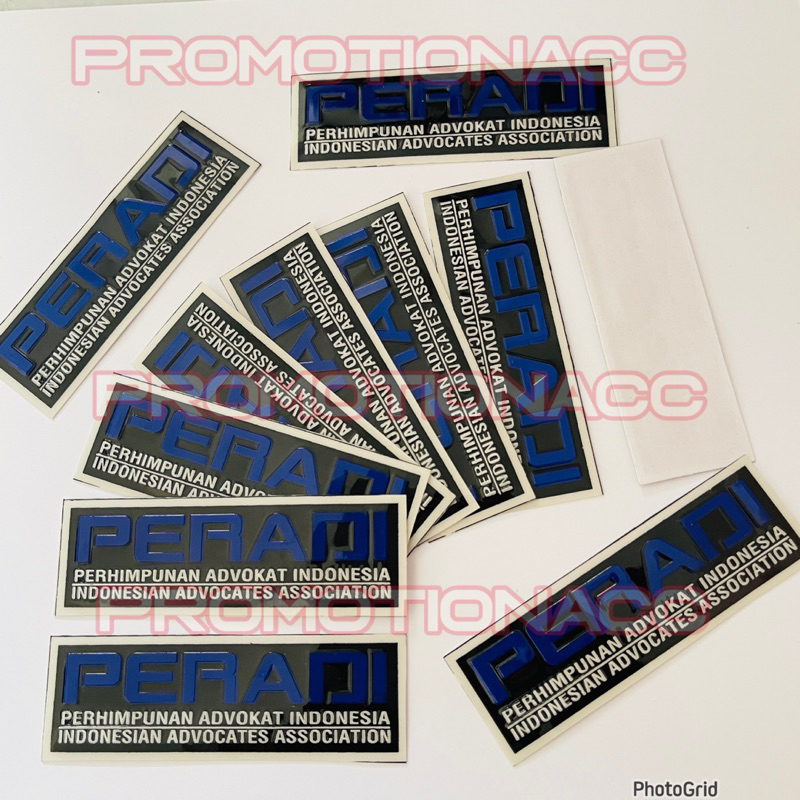 Jual Stiker PERADI Sticker Tempelan PERADI Advokat Pengacara Emboss ...