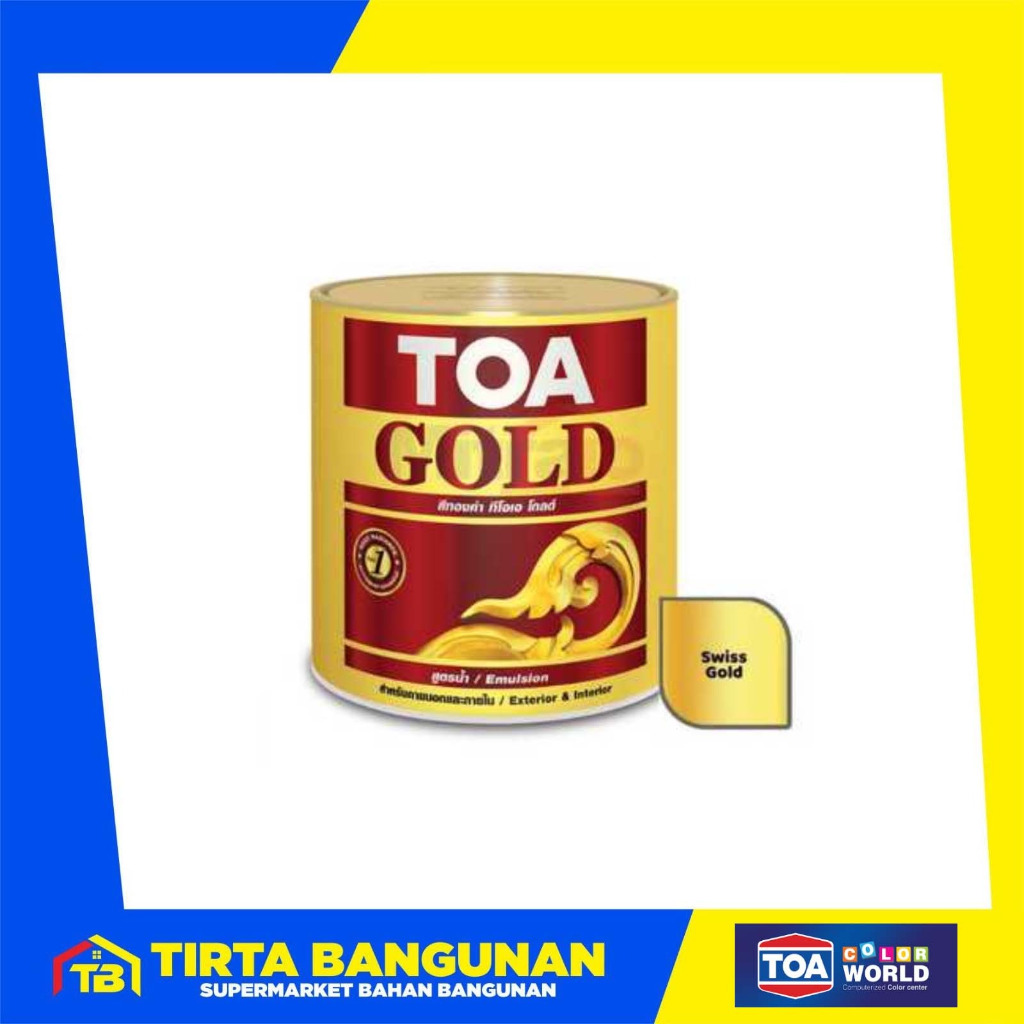 Jual TOA GOLD - GW919 SWISS GOLD CAT EMULSION BERKUALITAS TINGGU WARNA ...