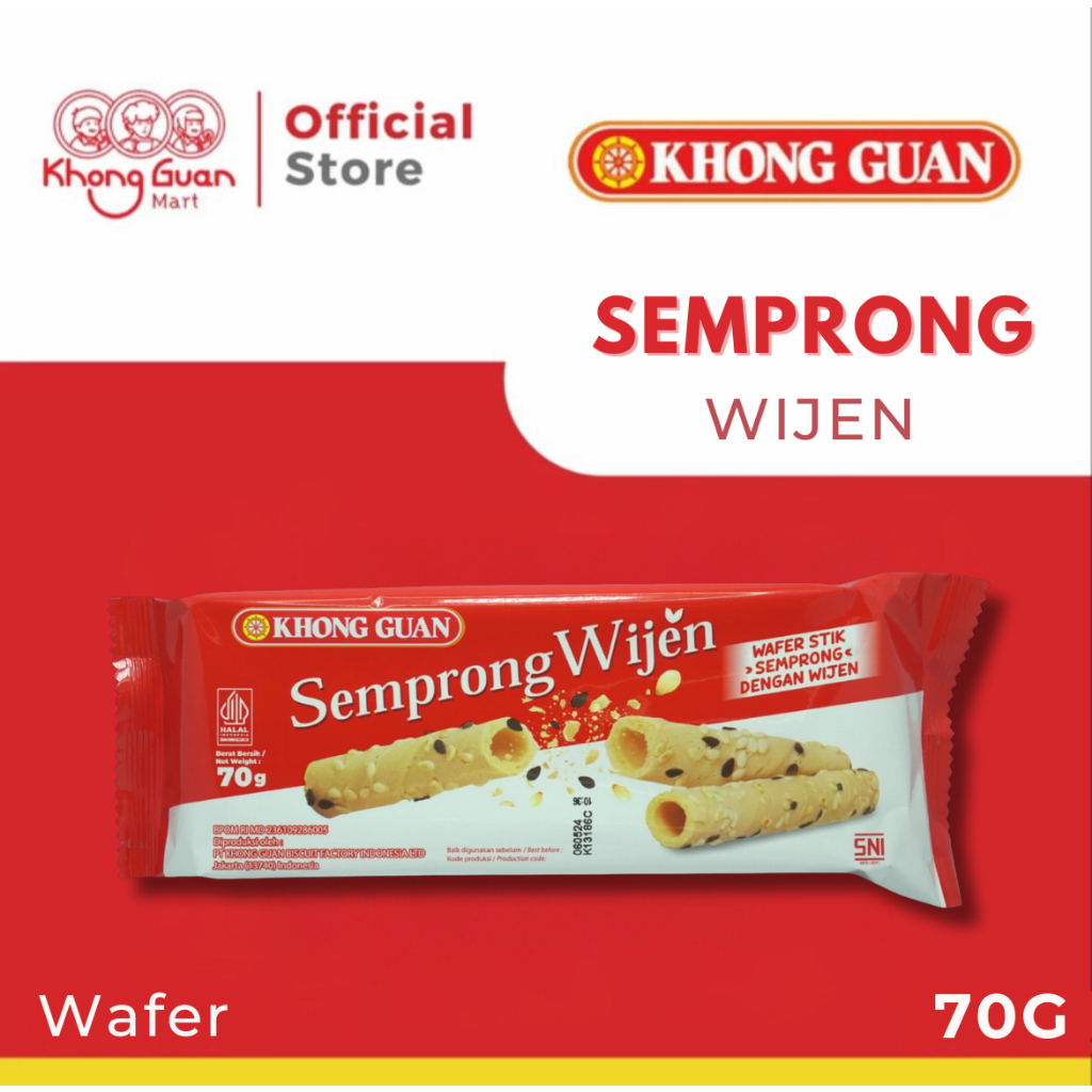 Jual KHONG GUAN Semprong Wijen Pack 70 Gram | Shopee Indonesia