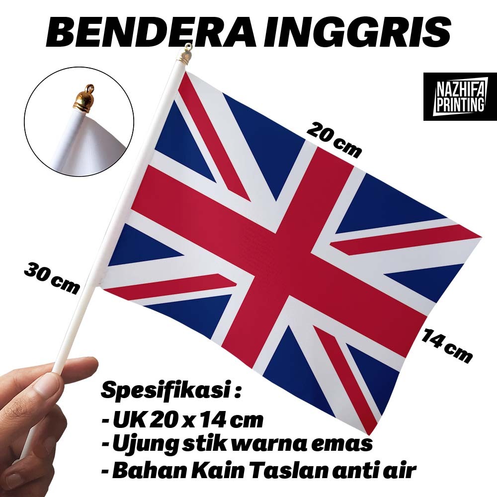 Jual Bendera Stik Tangan Negara Inggris British Britanian Union Jack ...