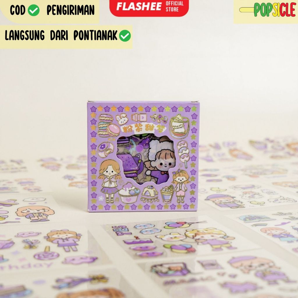 Jual Stiker Flashee Korea Sticker Momo Lucu Isi 100 Lembar Stiker ...