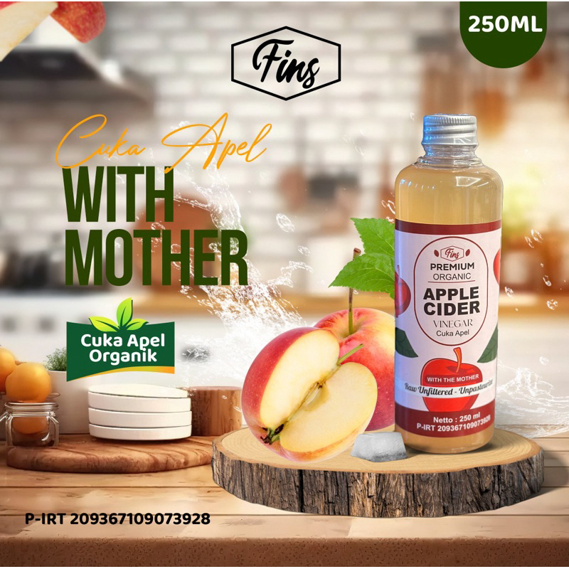 Jual Cuka Apel 500ml Apple Cider Vinegar Premium Cuka Apel Organik With The Mother Untuk Diet