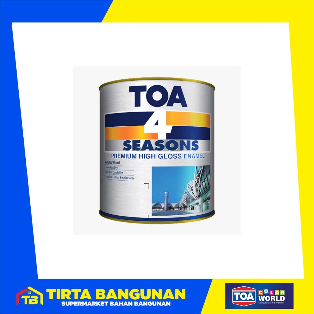 Jual TOA 4 SEASONS PREMIUM HIGH GLOSS ENAMEL 0.9 LITER CAT KAYU & BESI ...